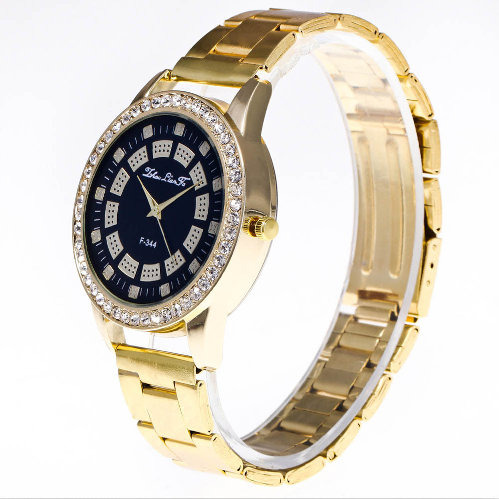 Women's Shock Resistant Stainless Steel Rhinestone Quartz Watch – Tokemi